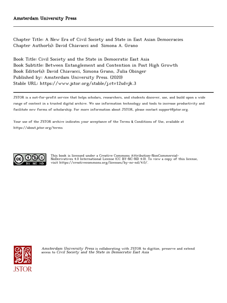 Chiavacci NewEraCivil 2020 | PDF | Political Parties | East Asia