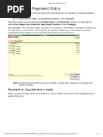 Recording A Payment Entry With Narration For Each Entry | PDF