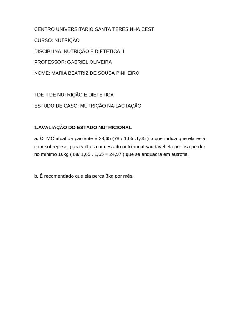 Centro Universitario Santa Teresinha Cest | PDF