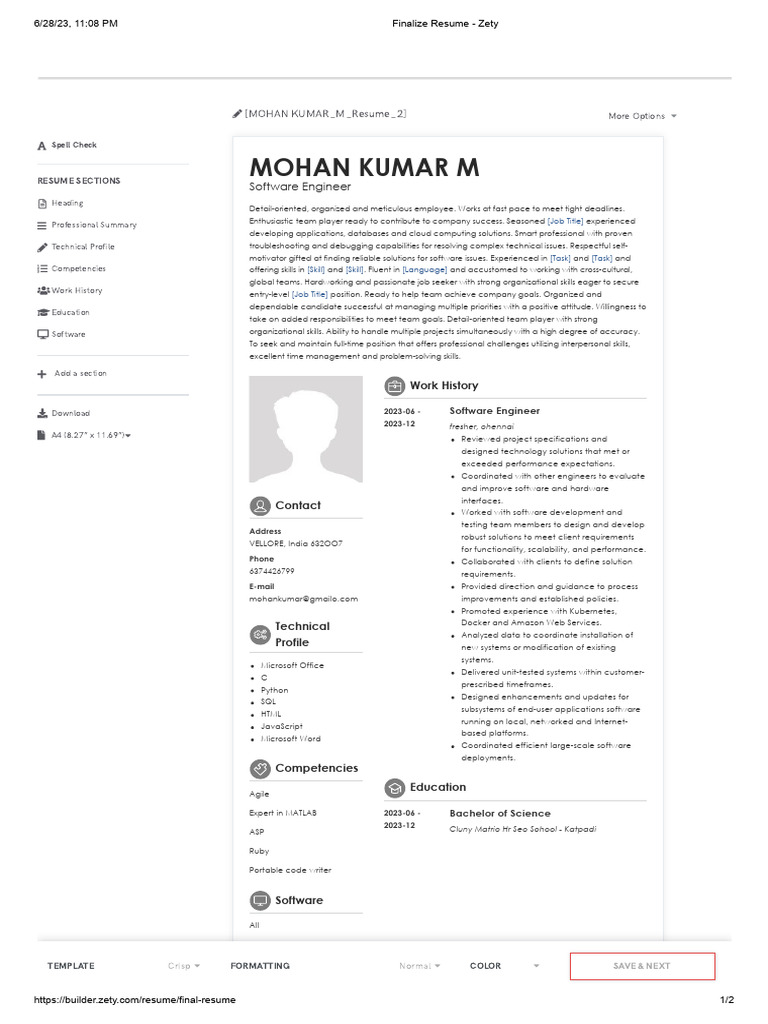 Mohan Resume | PDF | Software | Computing