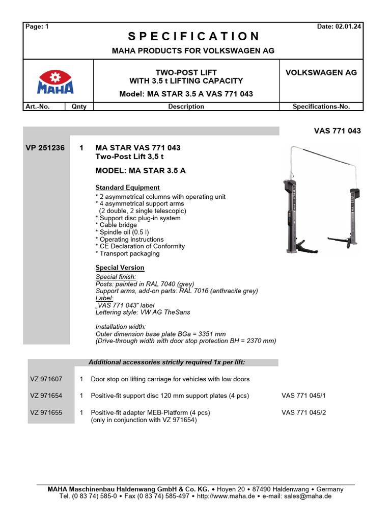 APP_MAHA_VW_VAS_771_043_MASTAR_35_EN | PDF | Motor Vehicle | Vehicles