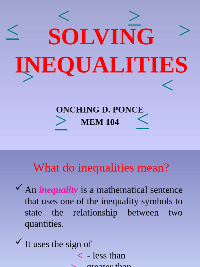 Inequalities | PDF | Inequality (Mathematics) | Polynomial
