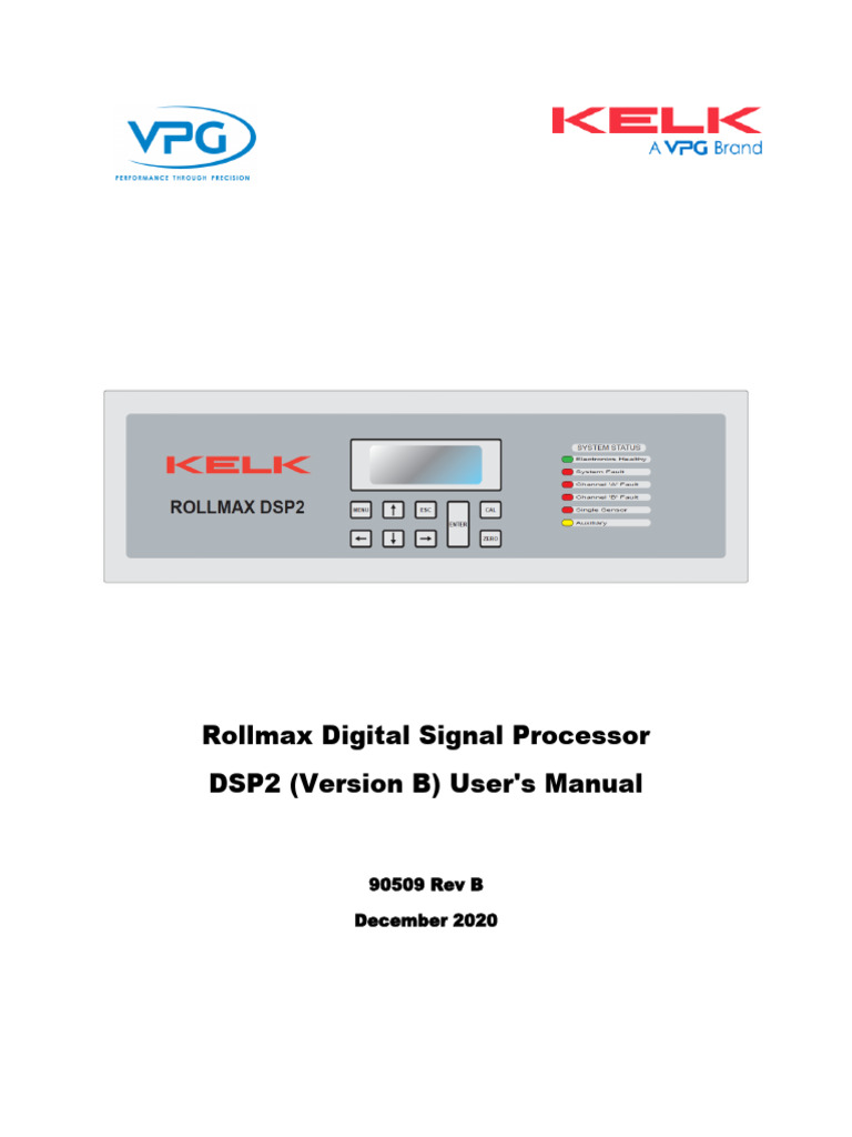Rollmax Digital Signal Processor DSP2 (Version B) User's Manual | PDF ...