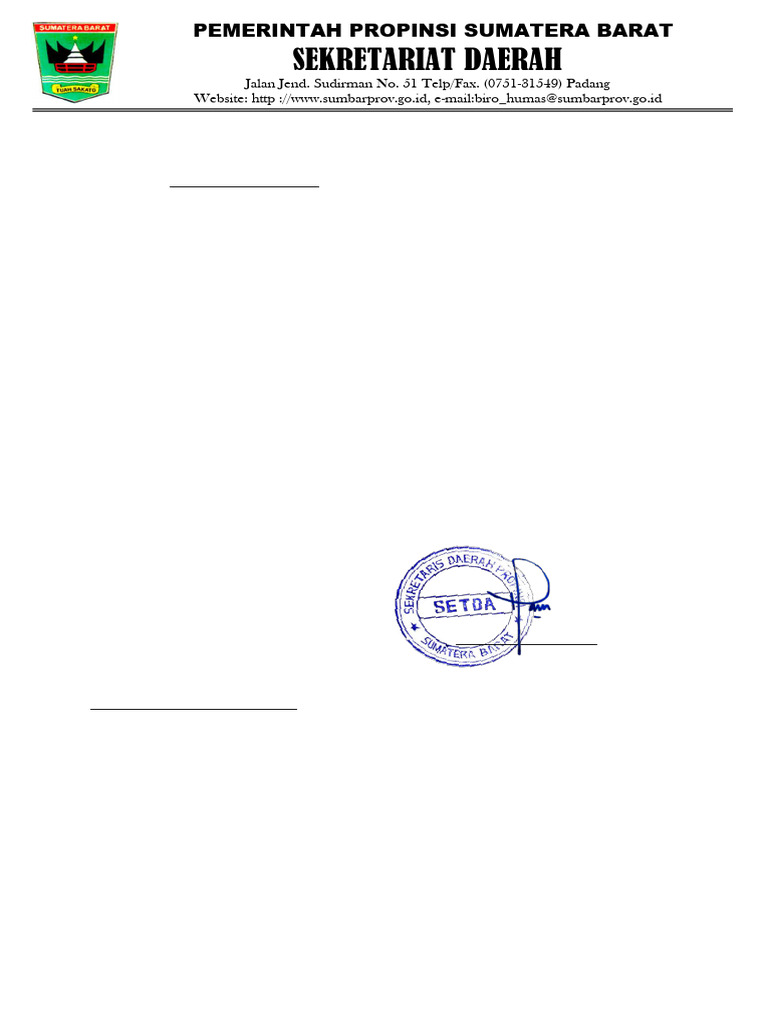 43 - Surat Sekda Entry Renja 2023 | PDF