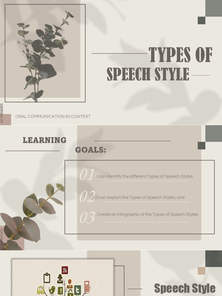 (Q2) L3 Types of Speech Styles | PDF | Career & Growth