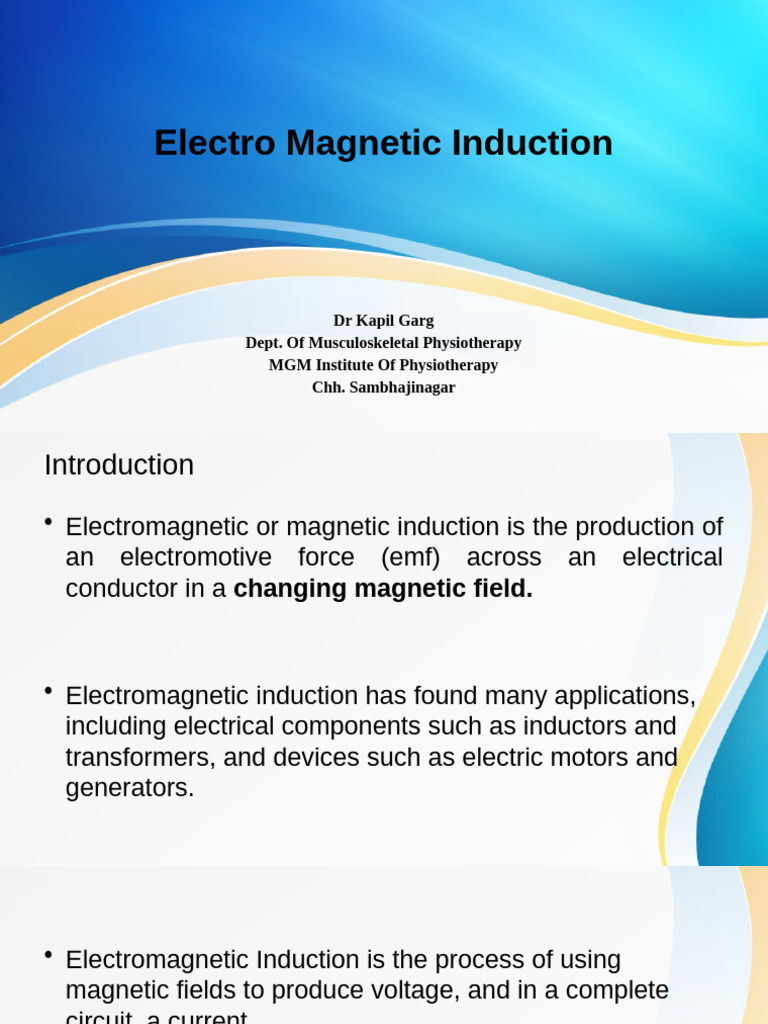 Electro Magnetic Induction Updated | PDF | Electromagnetic Induction ...