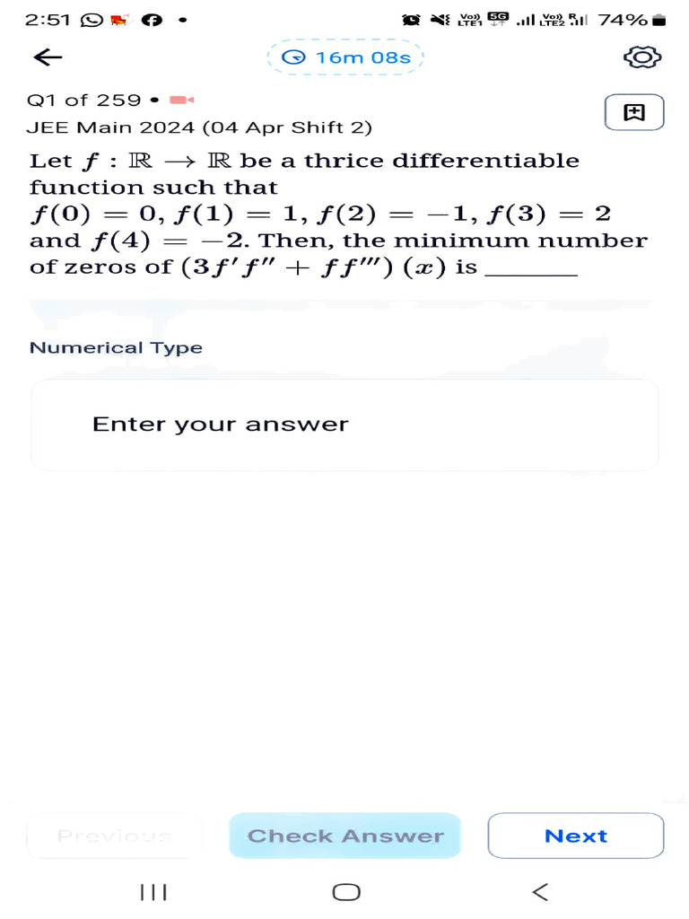 Rolles Theorem Pyq's Dpp's | PDF | Mathematics | Mathematical Analysis