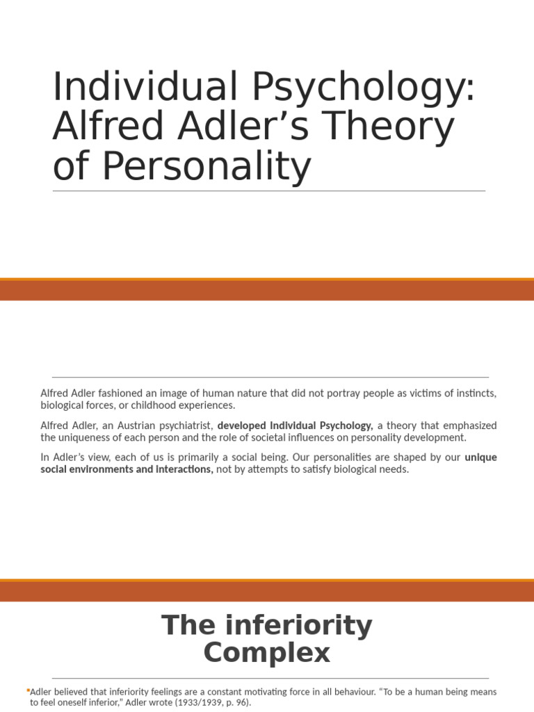Adler's Personality Theory Explained | PDF | Psychological Concepts ...