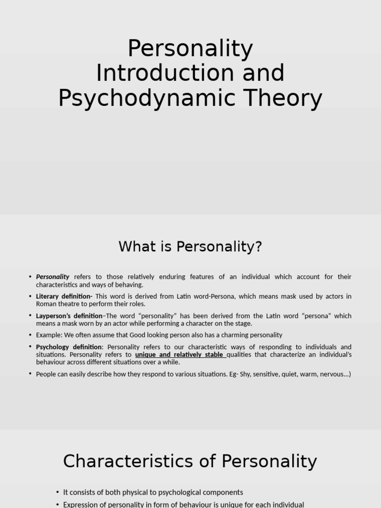 Intro and Psychodynamic | PDF | Id | Psychoanalysis