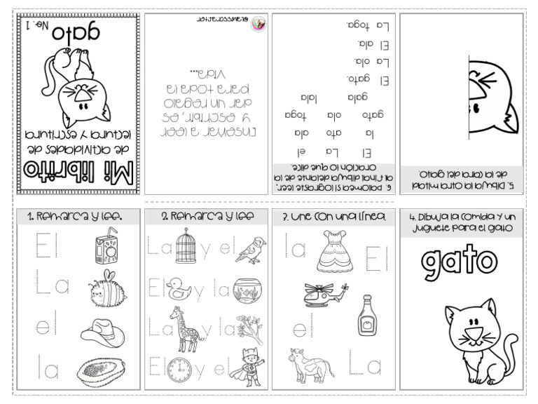 Actividades de Lectura y Escritura: Gato 1 | PDF