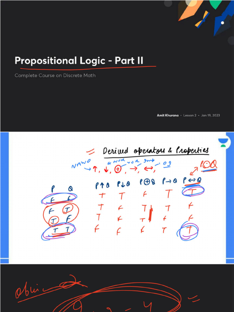 Propositional Logic Part II With Anno | PDF