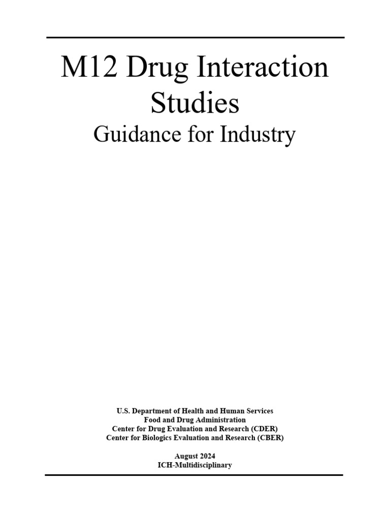 M12 Drug Interaction Studies Guidance For Industry | PDF | Cytochrome ...