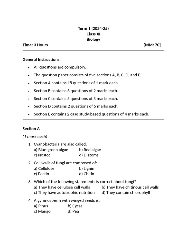 Class 11 Bio | PDF | Plant Stem | Plants