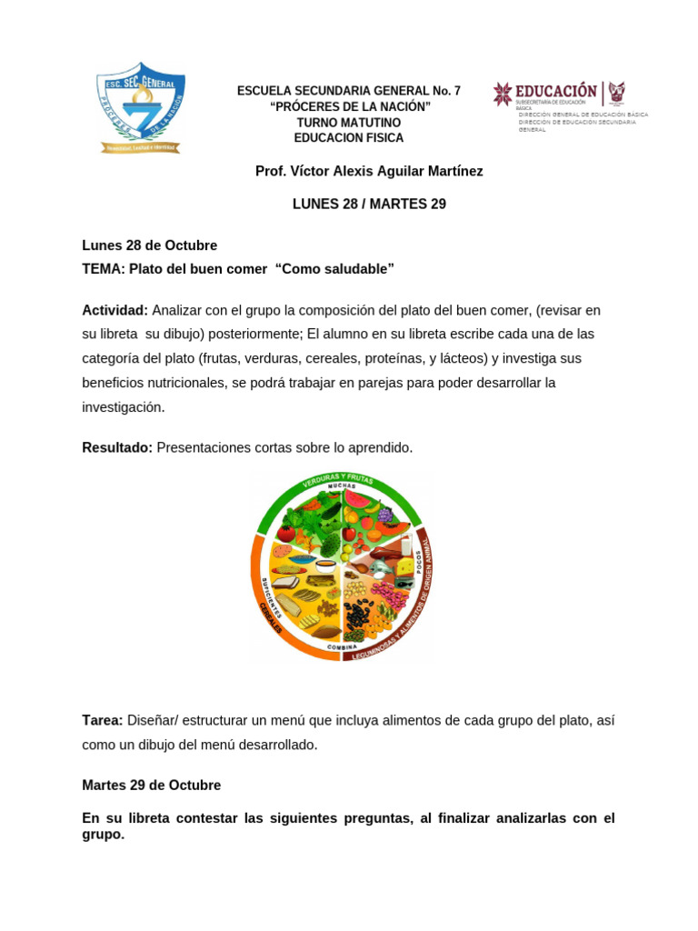 Act. Prof. Victor Alexis Educacion Fisica | PDF