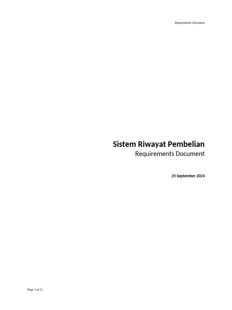 Sistem Riwayat Pembelian | PDF