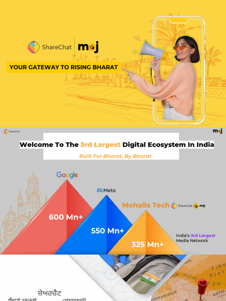ShareChat & Moj Media Deck | PDF | Cyberspace | Service Industries