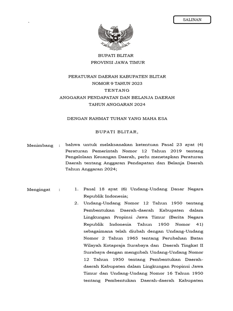 Perda No 9 TH 2023 | PDF