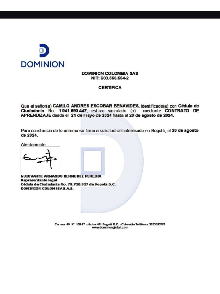 Certificación | PDF