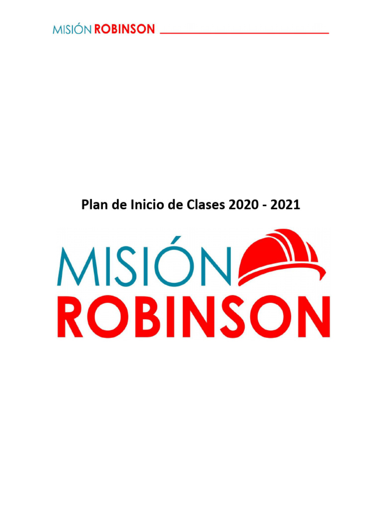 Plan de Clases Misión Robinson 2020-2021 | PDF | Evaluación | Américas