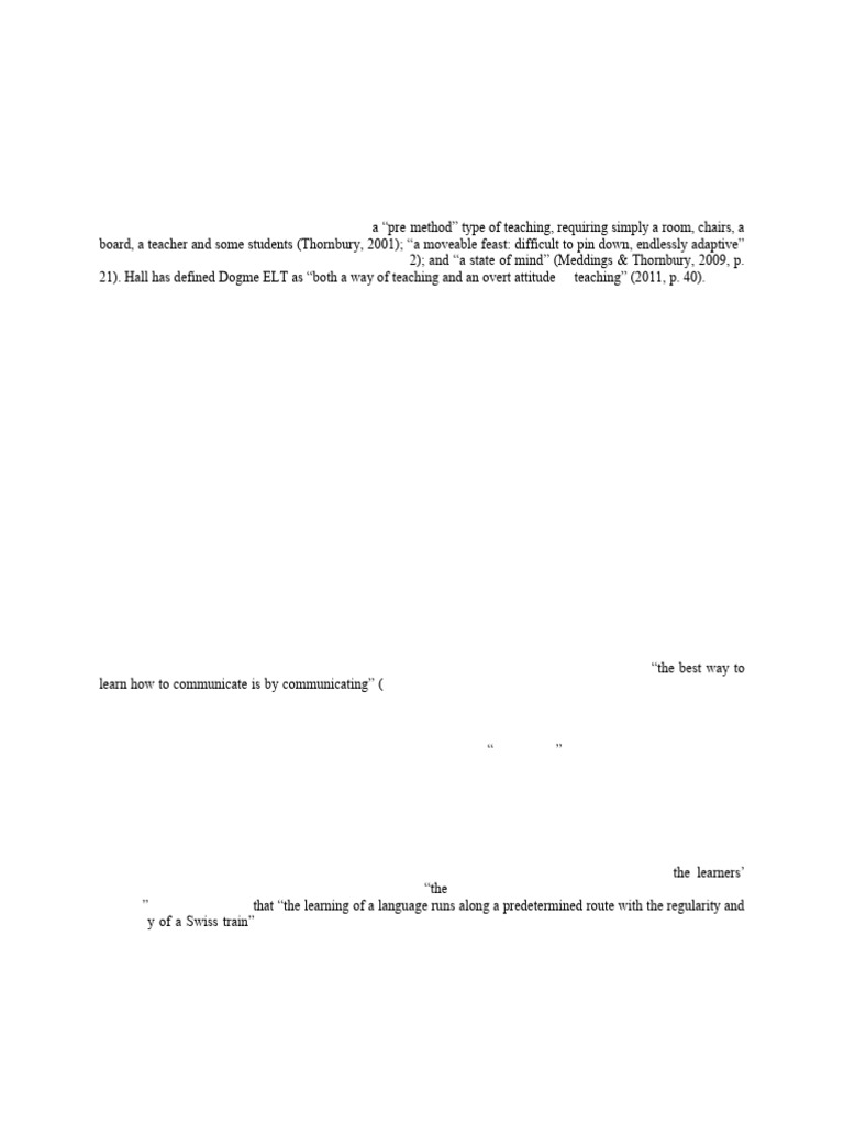 Dogme ELT: Conversation-Driven Teaching | PDF | Humanities Education ...