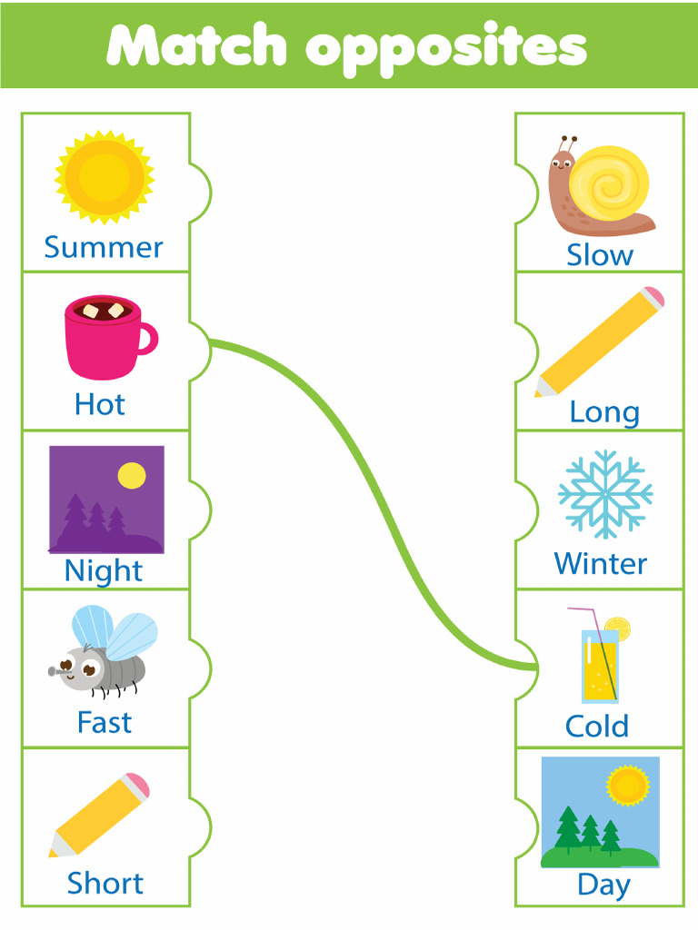 Monkey Match Opposites | PDF