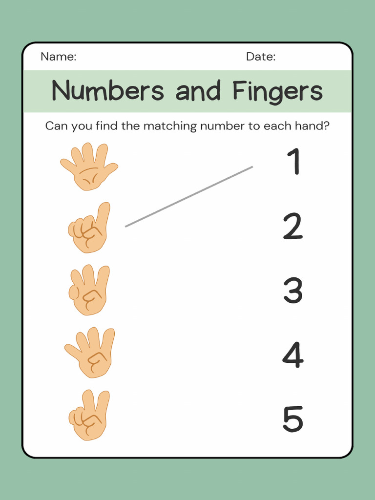 Connecting Numbers Worksheet in Green and White Simple Style | PDF