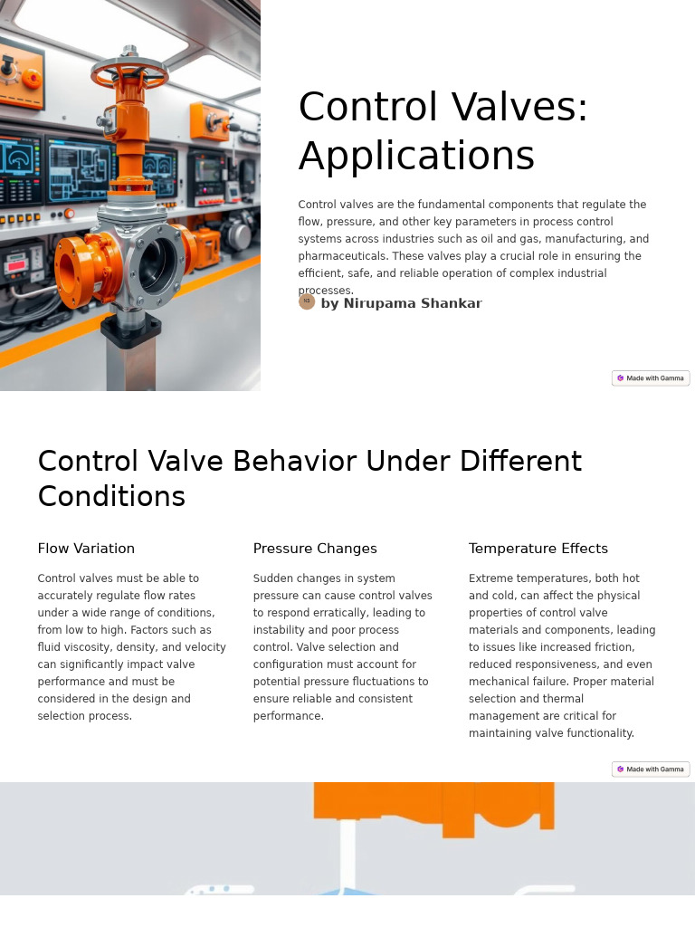 Control Valves The Heart of Process Control Systems | PDF | Reliability ...