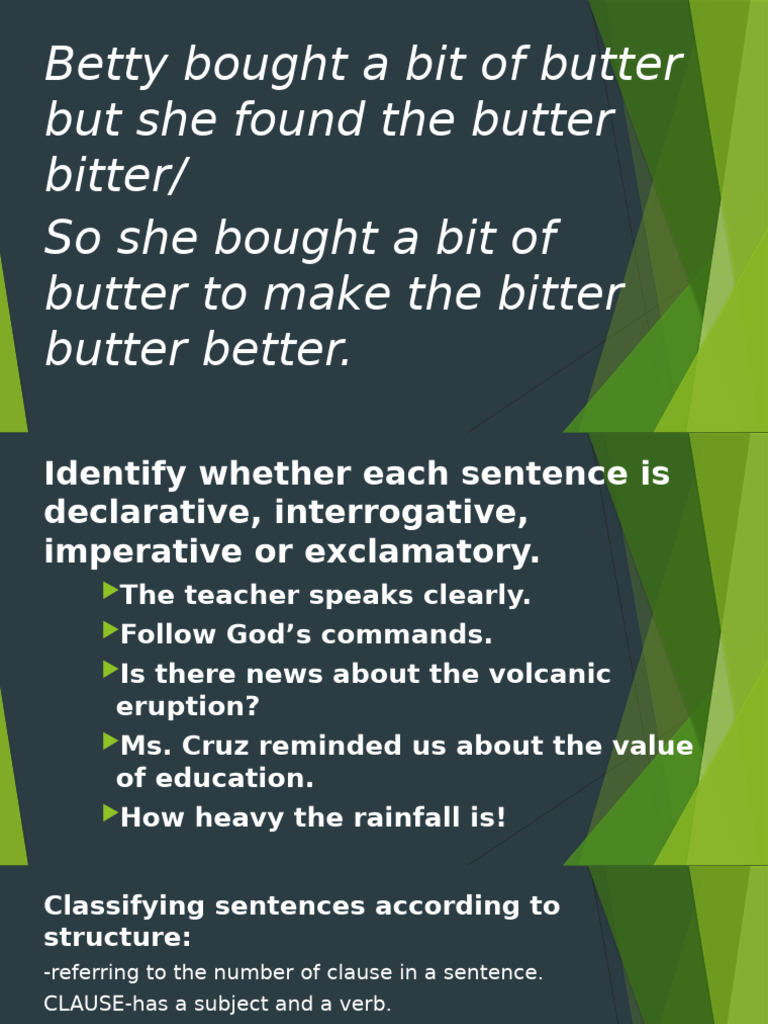 Sentence Types and Structures Guide | PDF | Sentence (Linguistics ...