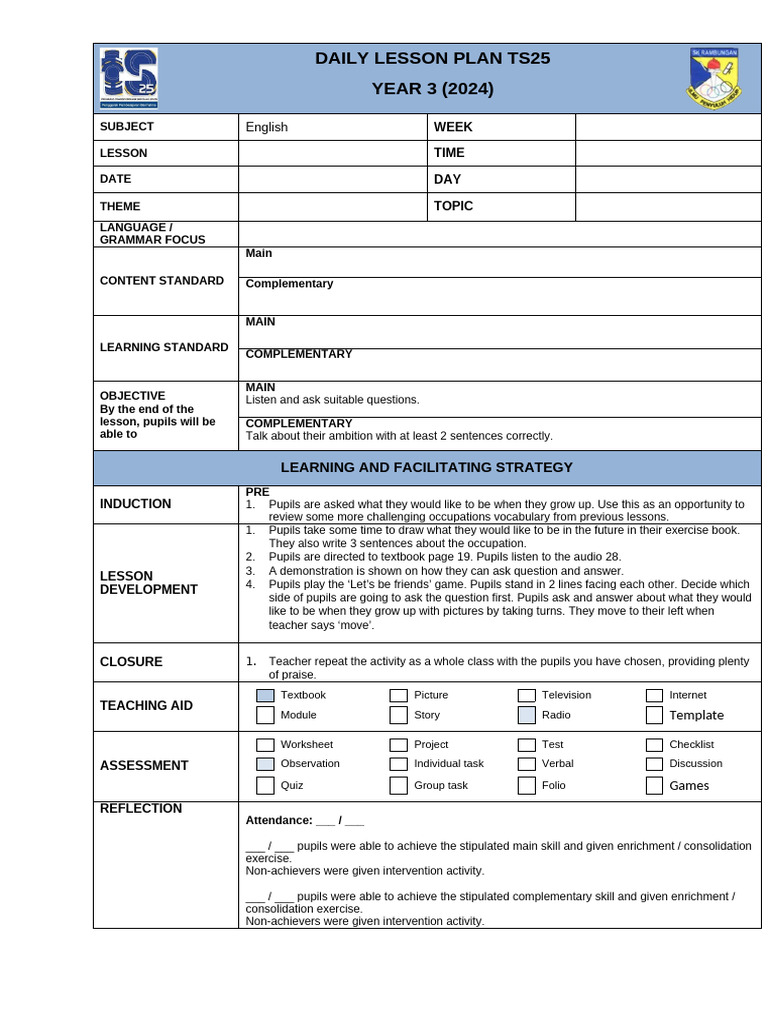 W8 29apr-03may | PDF | Lesson Plan | Teachers