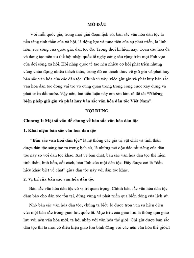 (123doc) - Nhung-Bien-Phap-Giu-Gin-Va-Phat-Huy-Ban-Sac-Van-Hoa-Dan-Toc-Viet-Nam | PDF