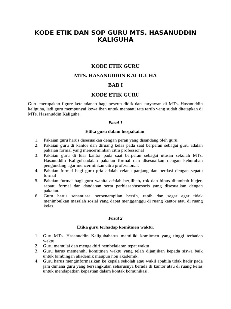 Sop Personalia Madrasah 2024 | PDF | Kesehatan Holistik