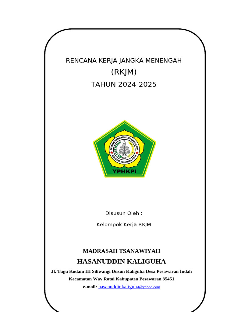 Rencana Kerja Jangka Menengah (RKJM) 2024 | PDF
