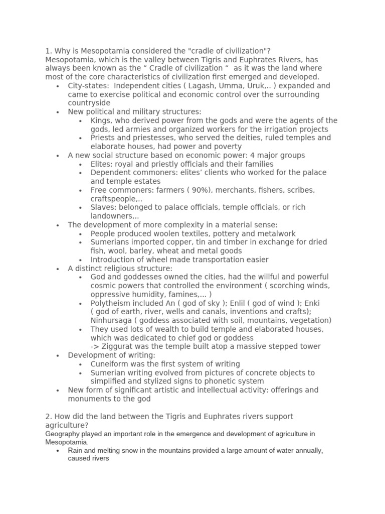 Asm 1 Chapter 2 | PDF | Mesopotamia | Sumer