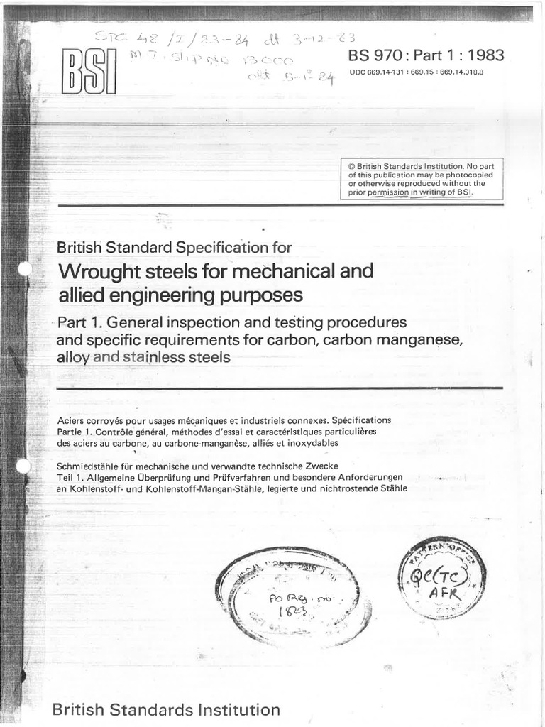 BS 970 | PDF