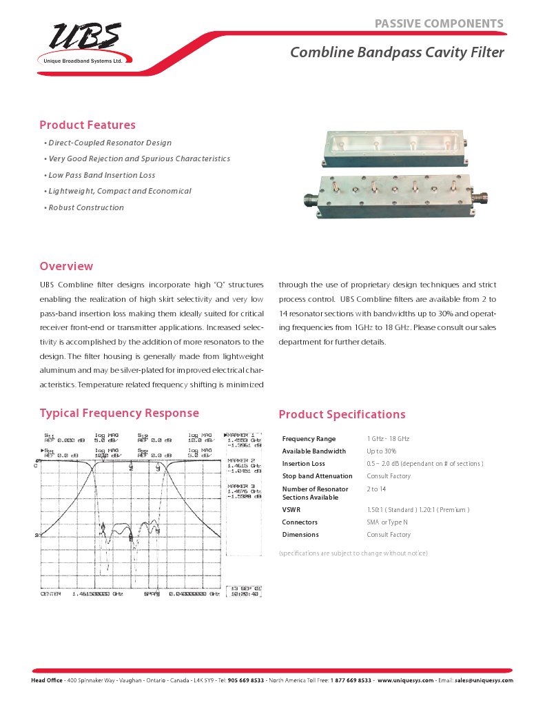 RF Engineers: High-Q Combline Filters | PDF