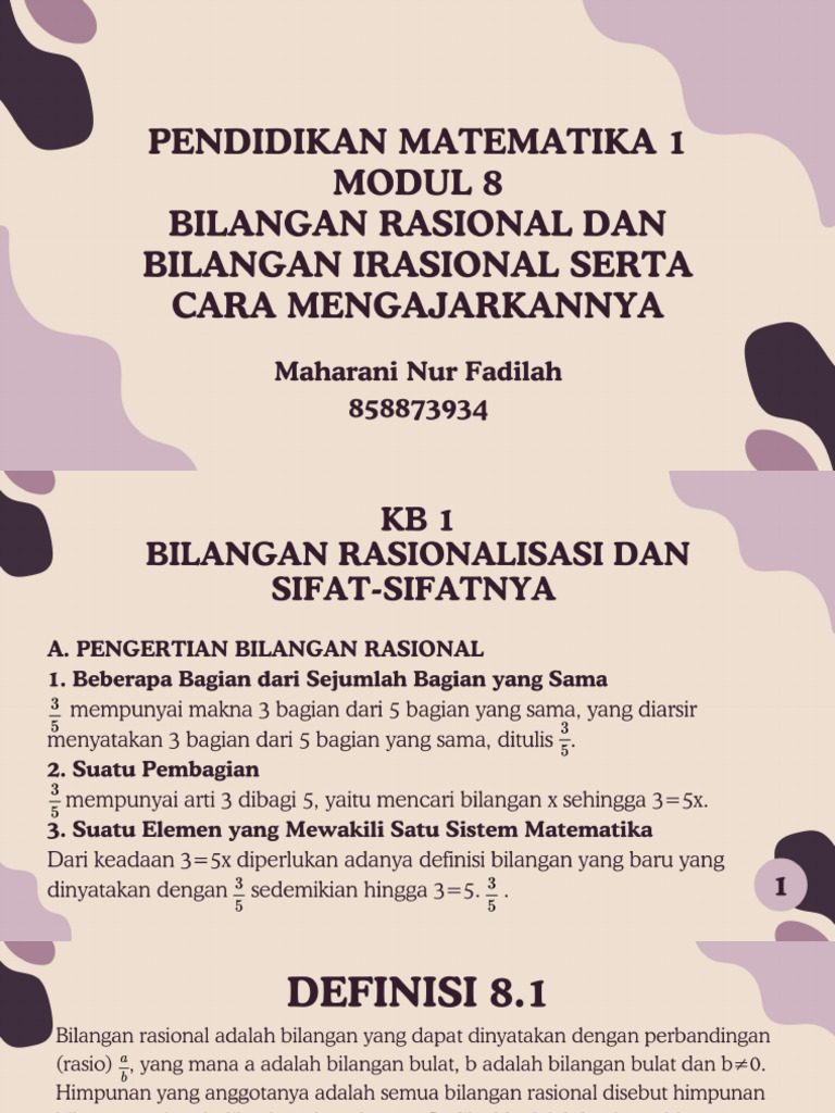 Modul 8 Matematika - Maharani Nur Fadilah - 858873934 | PDF