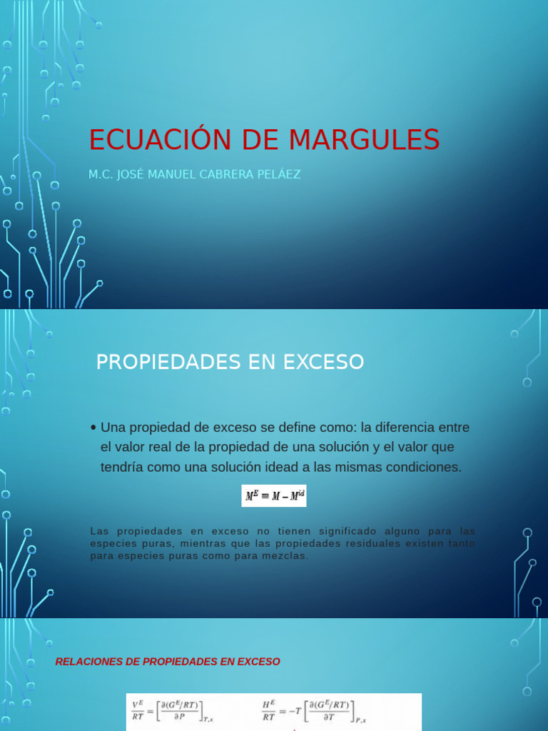 Ecuación de Margules | PDF