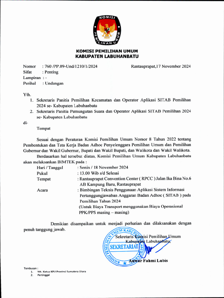 Undangan Bimtek SITAB | PDF | Pengelolaan Keuangan & Uang | Komputer