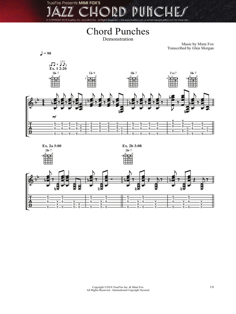 Mimi Fox Jazz Chord Punches | PDF