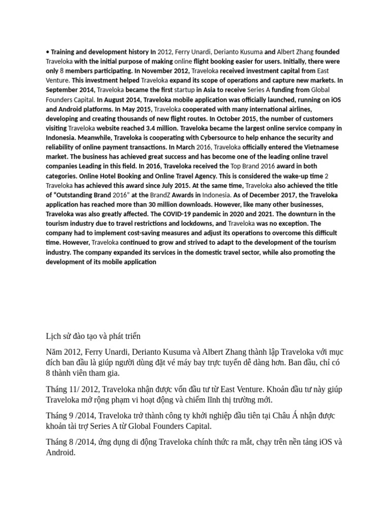 Training and Development History in 2012 | PDF