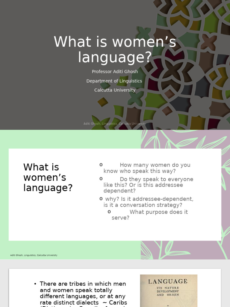 Language and Gender Amity | PDF | Linguistics | Gender