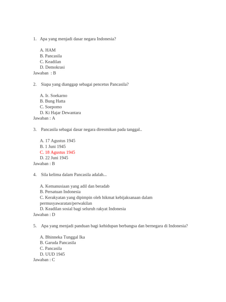 Soal TWK | PDF | Politik