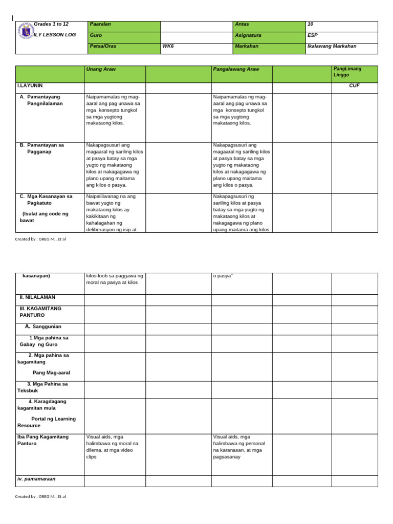 ESP10 Q2 WK6 Done | PDF