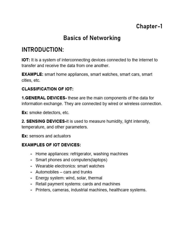 Iot Notes | PDF | Actuator | Sensor Iot Notes | PDF | Actuator | Sensor