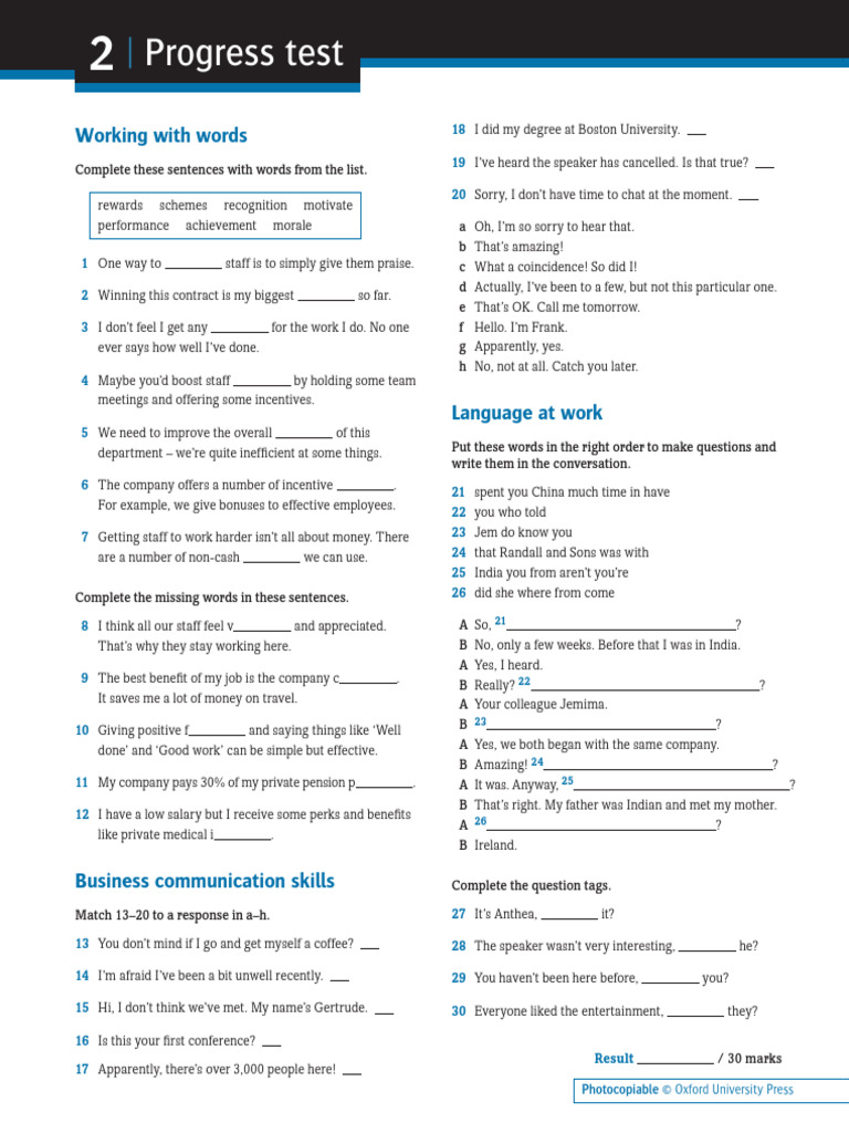 Staff Motivation And Communication Exercises Pdf Incentive