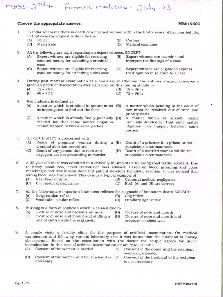 FM MCQ July - 23 | PDF