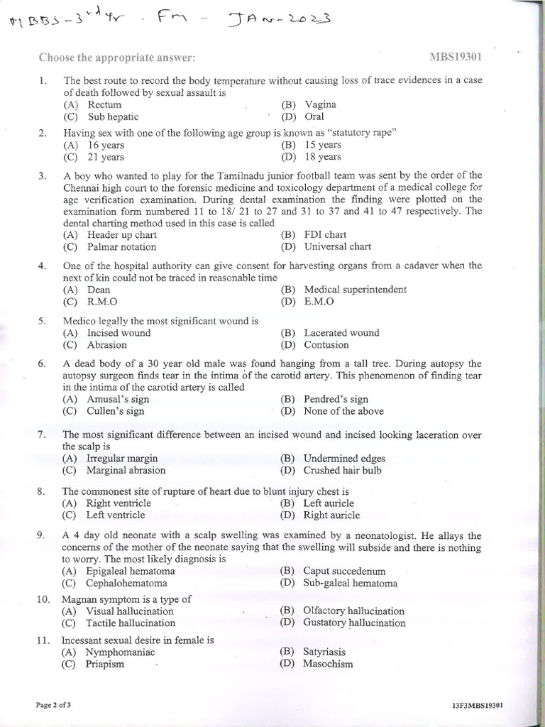 FM MCQ Jan - 2023 | PDF