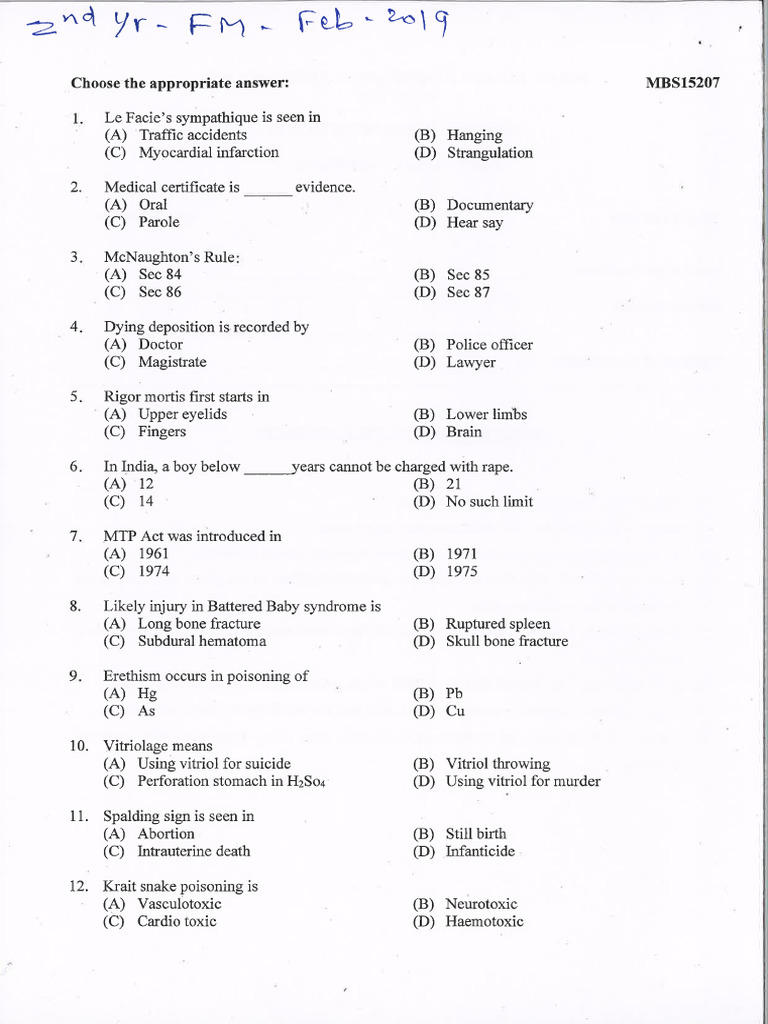 FM MCQ Feb 2019 | PDF