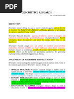 Descriptive Research Design | PDF | Research Design | Survey Methodology
