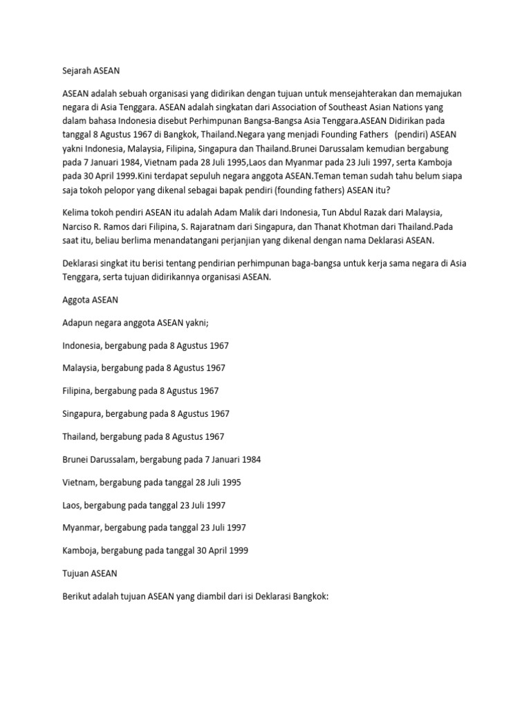 Sejarah ASEAN | PDF